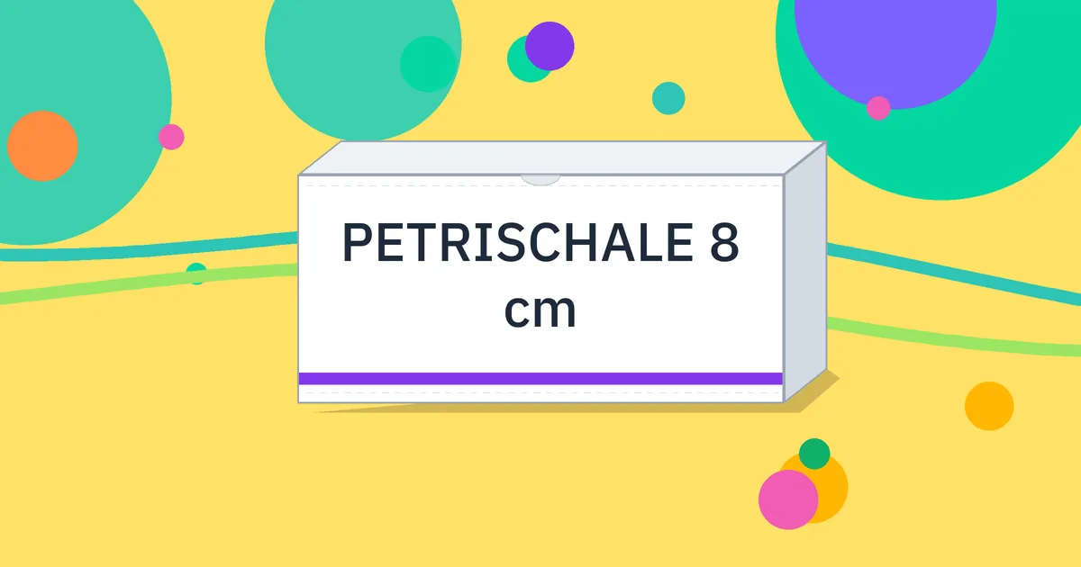 Symbolbild: Packung mit der Aufschrift PETRISCHALE 8 cm (PZN 08513957) – Verfügbarkeit und Bezug in Apotheken in Frankfurt am Main