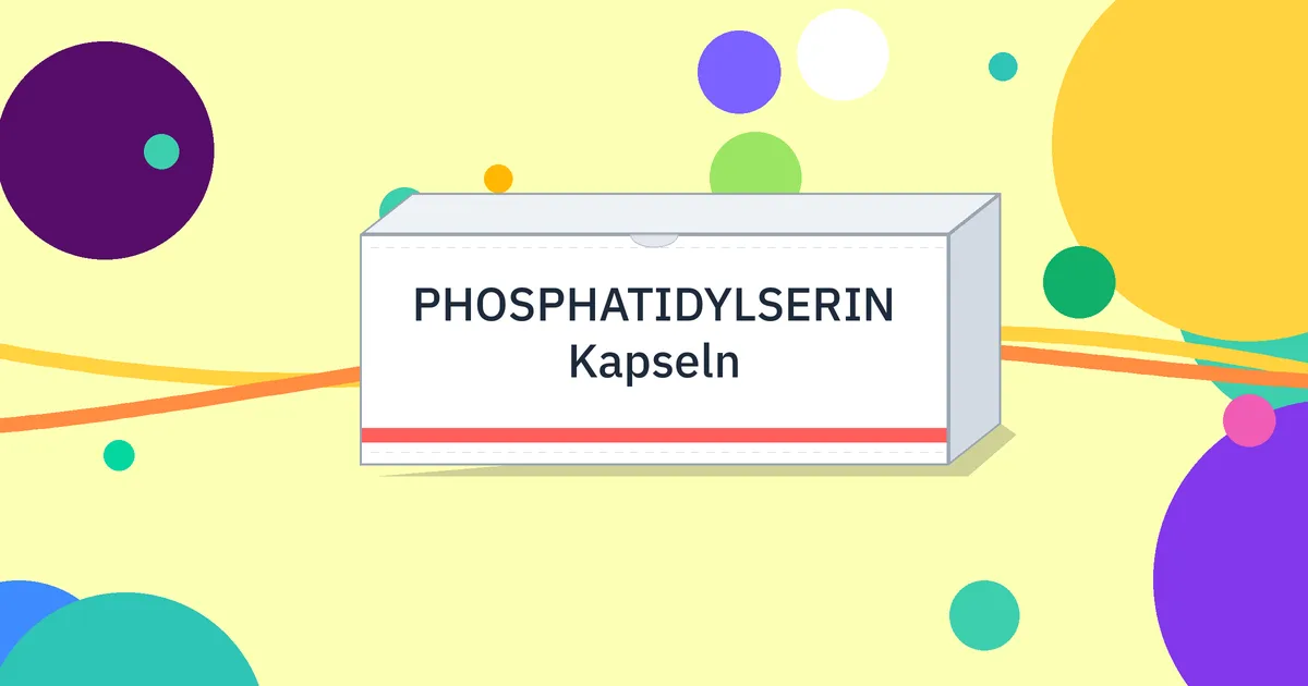 Symbolbild: Packung mit der Aufschrift PHOSPHATIDYLSERIN Kapseln (PZN 00394134) – Verfügbarkeit und Bezug in Apotheken in Frankfurt am Main