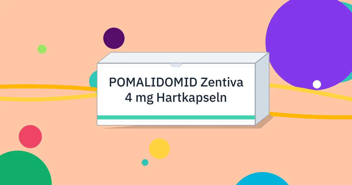 Symbolbild: Packung mit der Aufschrift POMALIDOMID Zentiva 4 mg Hartkapseln (PZN 18746912) – Verfügbarkeit und Bezug in Apotheken in Frankfurt am Main