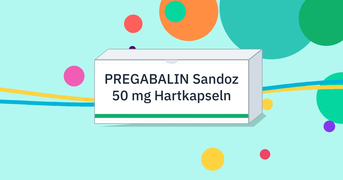Symbolbild: Packung mit der Aufschrift PREGABALIN Sandoz 50 mg Hartkapseln (PZN 16887011) – Verfügbarkeit und Bezug in Apotheken in Frankfurt am Main