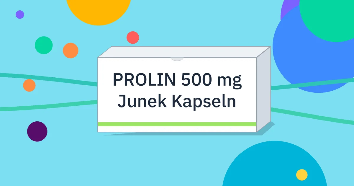 Symbolbild: Packung mit der Aufschrift PROLIN 500 mg Junek Kapseln (PZN 00135378) – Verfügbarkeit und Bezug in Apotheken in Frankfurt am Main