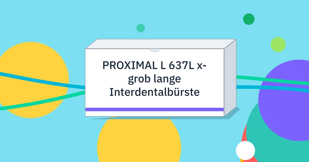 Symbolbild: Packung mit der Aufschrift PROXIMAL L 637L x-grob lange Interdentalbürste (PZN 00236240) – Verfügbarkeit und Bezug in Apotheken in Frankfurt am Main