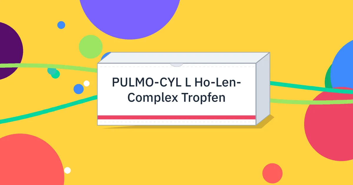 Symbolbild: Packung mit der Aufschrift PULMO-CYL L Ho-Len-Complex Tropfen (PZN 07186108) – Verfügbarkeit und Bezug in Apotheken in Frankfurt am Main