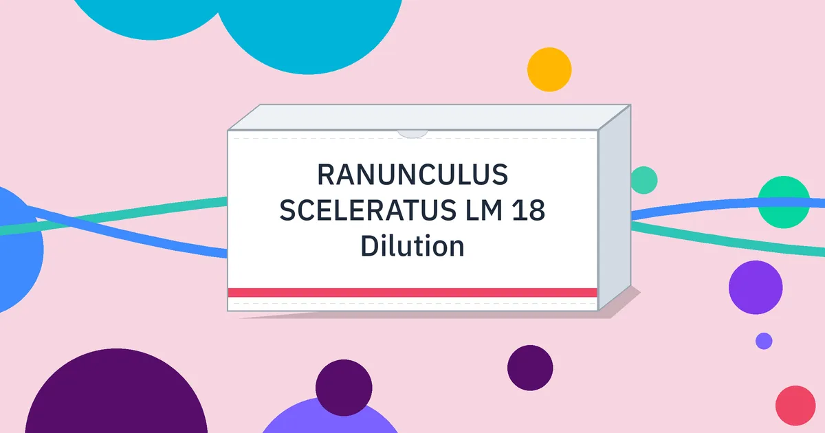 Symbolbild: Packung mit der Aufschrift RANUNCULUS SCELERATUS LM 18 Dilution (PZN 13676182) – Verfügbarkeit und Bezug in Apotheken in Frankfurt am Main
