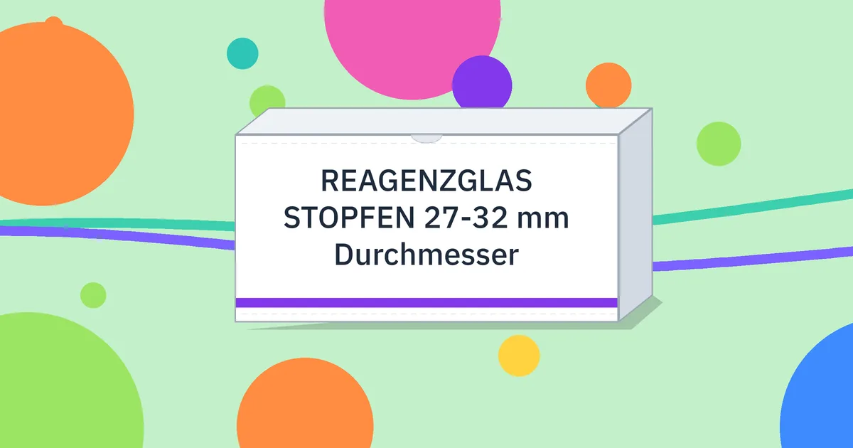 Symbolbild: Packung mit der Aufschrift REAGENZGLAS STOPFEN 27-32 mm Durchmesser (PZN 00895238) – Verfügbarkeit und Bezug in Apotheken in Frankfurt am Main