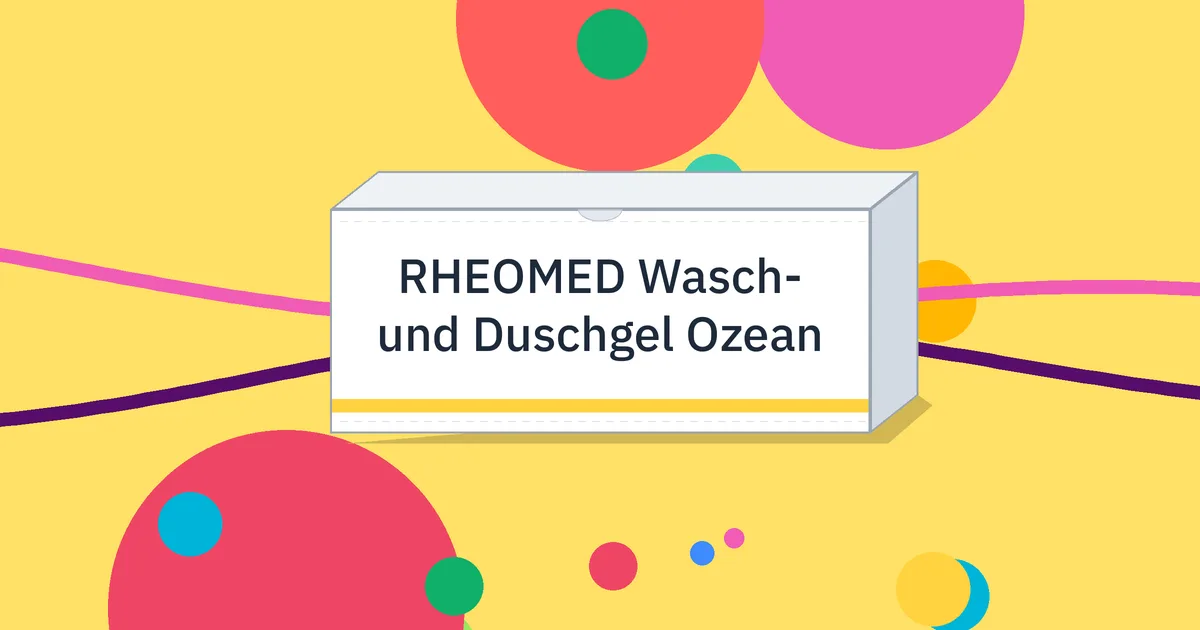 Symbolbild: Packung mit der Aufschrift RHEOMED Wasch-und Duschgel Ozean (PZN 01034308) – Verfügbarkeit und Bezug in Apotheken in Frankfurt am Main