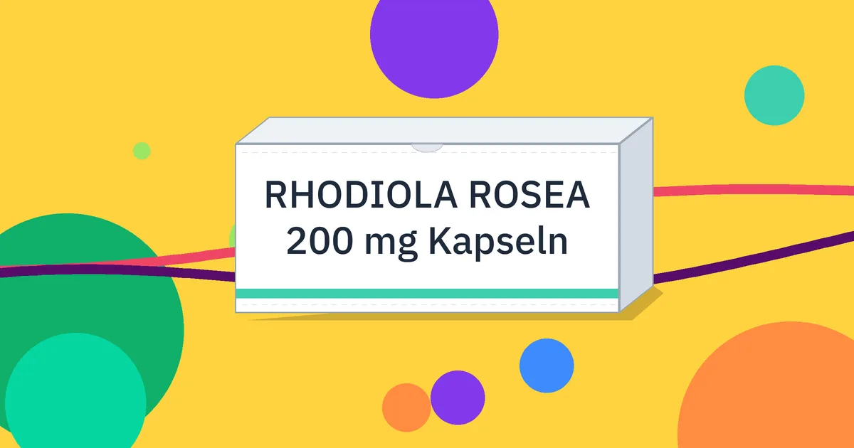 Symbolbild: Packung mit der Aufschrift RHODIOLA ROSEA 200 mg Kapseln (PZN 00459537) – Verfügbarkeit und Bezug in Apotheken in Frankfurt am Main