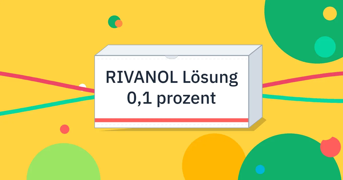 Symbolbild: Packung mit der Aufschrift RIVANOL Lösung 0,1 prozent (PZN 04908570) – Verfügbarkeit und Bezug in Apotheken in Frankfurt am Main