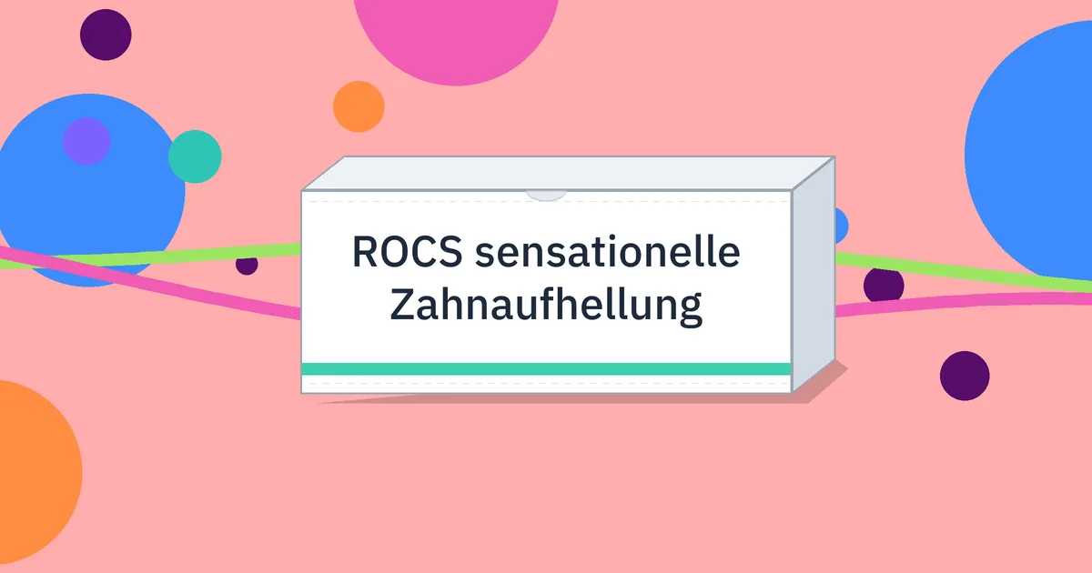 Symbolbild: Packung mit der Aufschrift ROCS sensationelle Zahnaufhellung (PZN 00795502) – Verfügbarkeit und Bezug in Apotheken in Frankfurt am Main