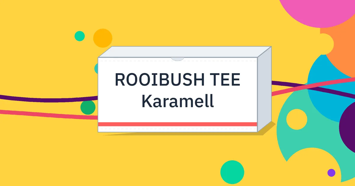 Symbolbild: Packung mit der Aufschrift ROOIBUSH TEE Karamell (PZN 00478931) – Verfügbarkeit und Bezug in Apotheken in Frankfurt am Main