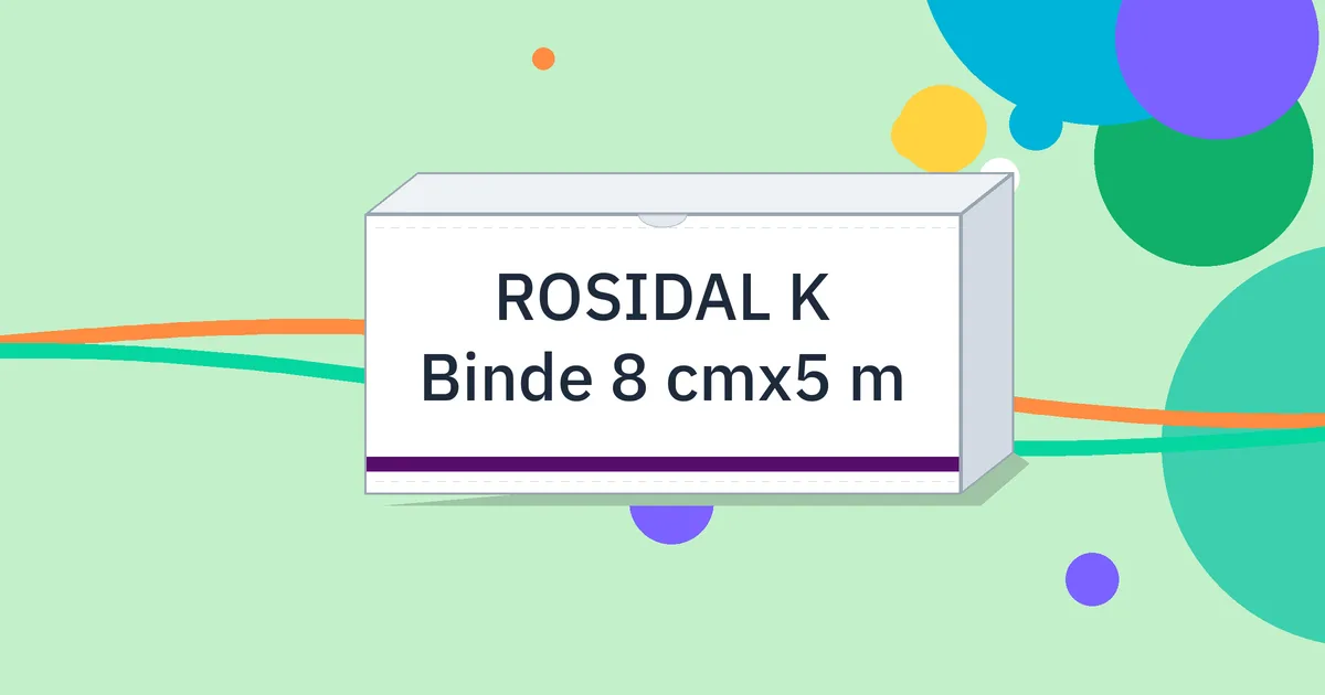Symbolbild: Packung mit der Aufschrift ROSIDAL K Binde 8 cmx5 m (PZN 19376469) – Verfügbarkeit und Bezug in Apotheken in Frankfurt am Main