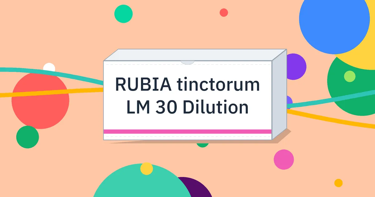 Symbolbild: Packung mit der Aufschrift RUBIA tinctorum LM 30 Dilution (PZN 13056953) – Verfügbarkeit und Bezug in Apotheken in Frankfurt am Main