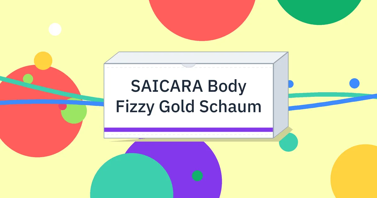 Symbolbild: Packung mit der Aufschrift SAICARA Body Fizzy Gold Schaum (PZN 02397823) – Verfügbarkeit und Bezug in Apotheken in Frankfurt am Main