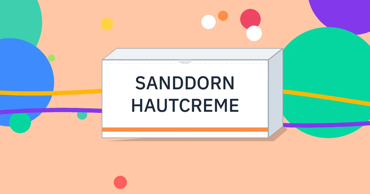 Symbolbild: Packung mit der Aufschrift SANDDORN HAUTCREME (PZN 20326956) – Verfügbarkeit und Bezug in Apotheken in Frankfurt am Main