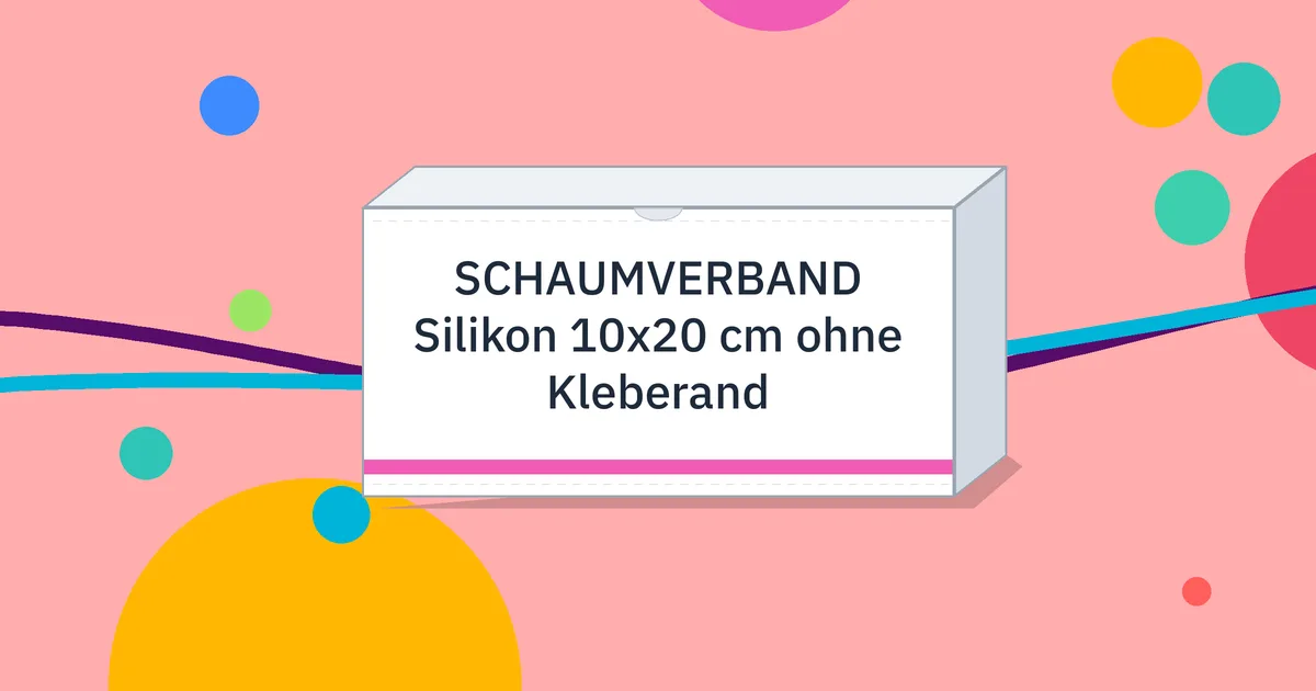 Symbolbild: Packung mit der Aufschrift SCHAUMVERBAND Silikon 10x20 cm ohne Kleberand (PZN 18717359) – Verfügbarkeit und Bezug in Apotheken in Frankfurt am Main