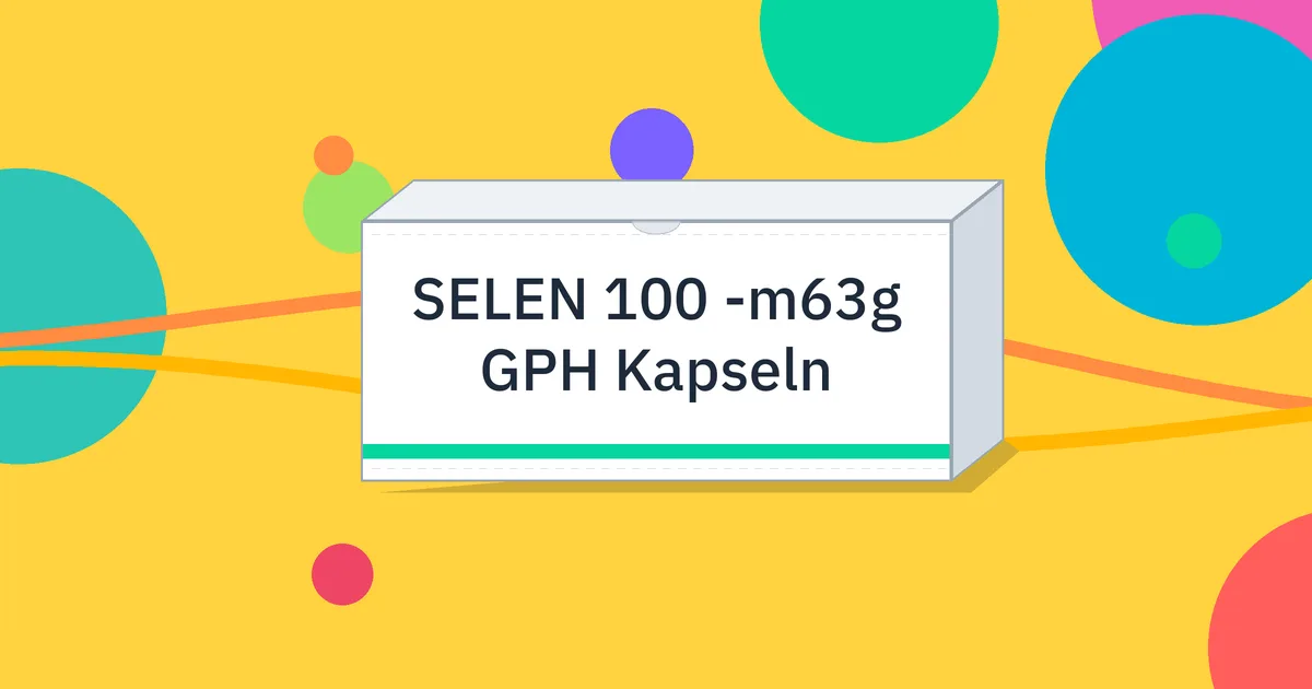 Symbolbild: Packung mit der Aufschrift SELEN 100 -m63g GPH Kapseln (PZN 04613403) – Verfügbarkeit und Bezug in Apotheken in Frankfurt am Main