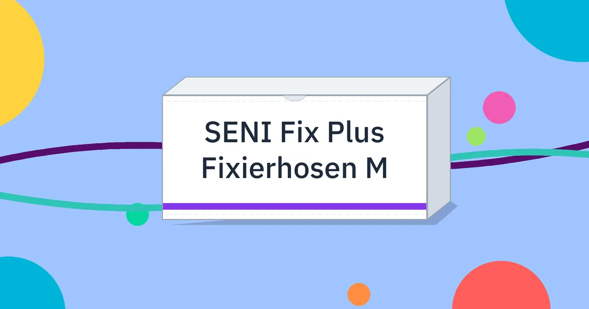 Symbolbild: Packung mit der Aufschrift SENI Fix Plus Fixierhosen M (PZN 10790919) – Verfügbarkeit und Bezug in Apotheken in Frankfurt am Main