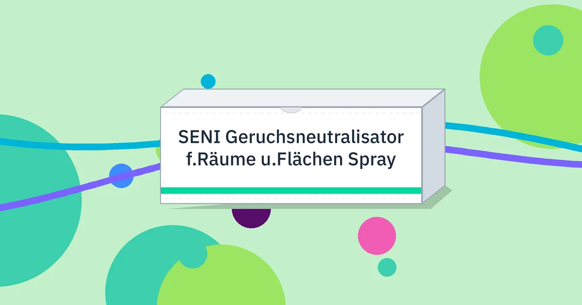 Symbolbild: Packung mit der Aufschrift SENI Geruchsneutralisator f.Räume u.Flächen Spray (PZN 14042261) – Verfügbarkeit und Bezug in Apotheken in Frankfurt am Main