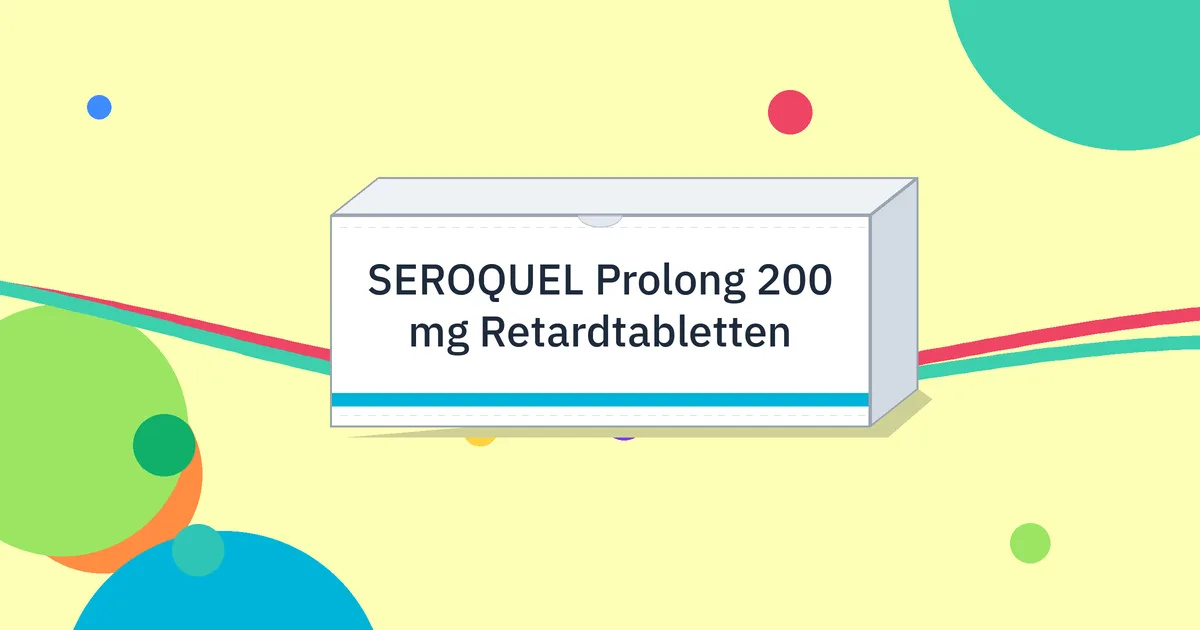 Symbolbild: Packung mit der Aufschrift SEROQUEL Prolong 200 mg Retardtabletten (PZN 04174412) – Verfügbarkeit und Bezug in Apotheken in Frankfurt am Main