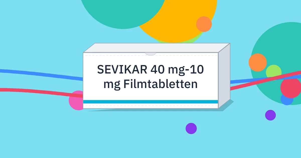 Symbolbild: Packung mit der Aufschrift SEVIKAR 40 mg-10 mg Filmtabletten (PZN 17635642) – Verfügbarkeit und Bezug in Apotheken in Frankfurt am Main