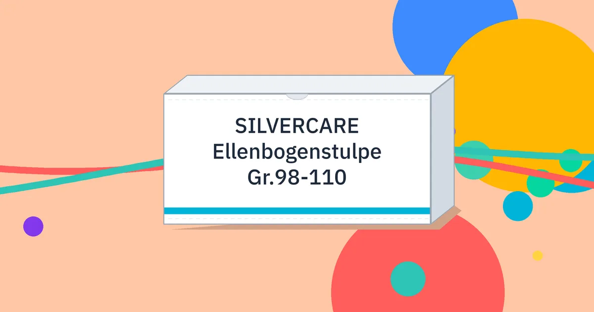 Symbolbild: Packung mit der Aufschrift SILVERCARE Ellenbogenstulpe Gr.98-110 (PZN 06716231) – Verfügbarkeit und Bezug in Apotheken in Frankfurt am Main
