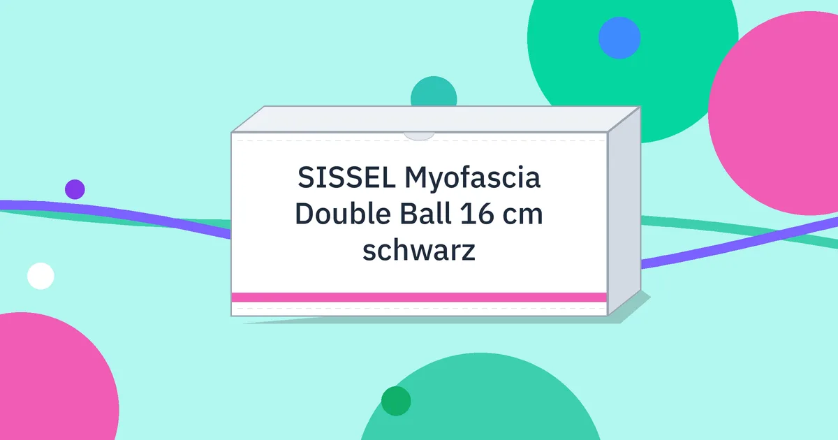 Symbolbild: Packung mit der Aufschrift SISSEL Myofascia Double Ball 16 cm schwarz (PZN 13929967) – Verfügbarkeit und Bezug in Apotheken in Frankfurt am Main