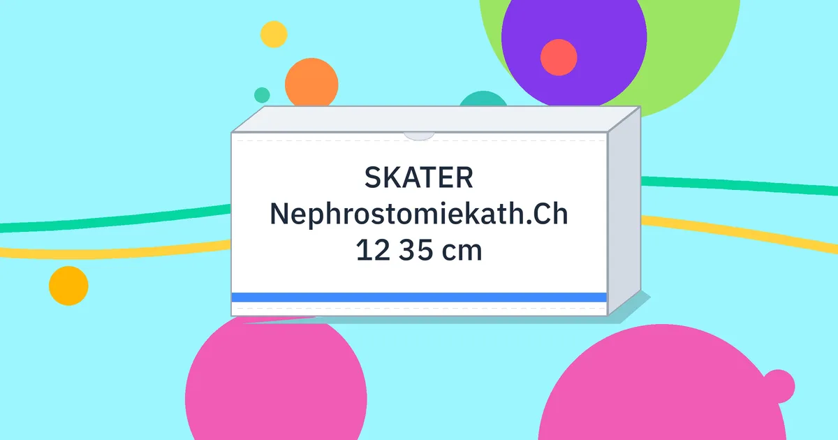 Symbolbild: Packung mit der Aufschrift SKATER Nephrostomiekath.Ch 12 35 cm (PZN 04508267) – Verfügbarkeit und Bezug in Apotheken in Frankfurt am Main