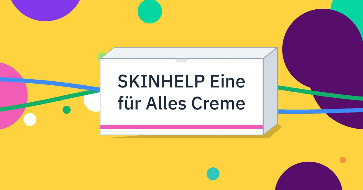 Symbolbild: Packung mit der Aufschrift SKINHELP Eine für Alles Creme (PZN 16505050) – Verfügbarkeit und Bezug in Apotheken in Frankfurt am Main