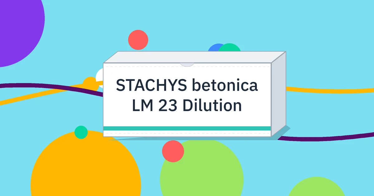 Symbolbild: Packung mit der Aufschrift STACHYS betonica LM 23 Dilution (PZN 13683911) – Verfügbarkeit und Bezug in Apotheken in Frankfurt am Main