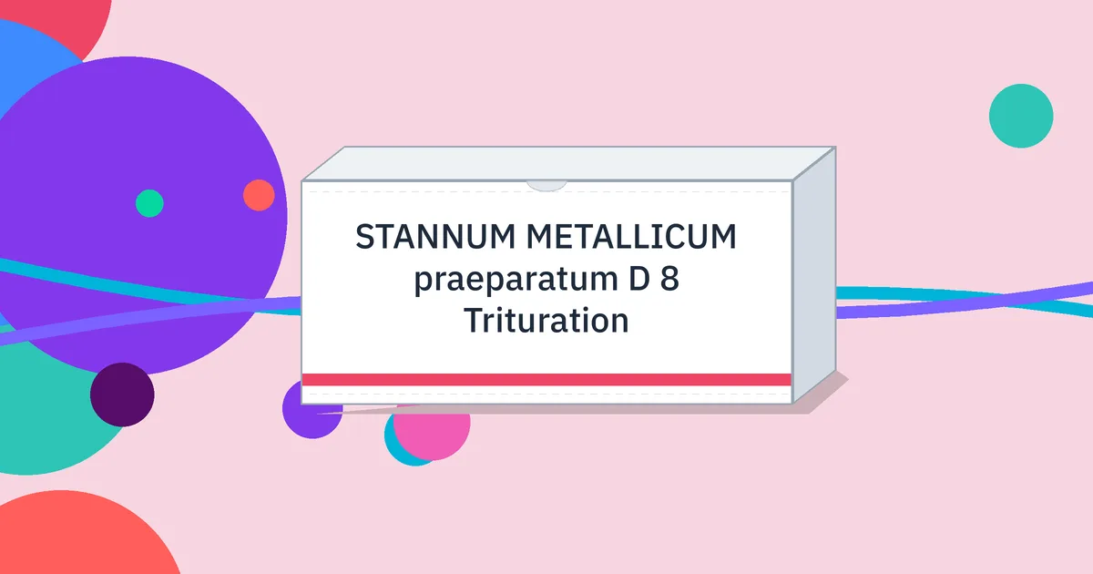 Symbolbild: Packung mit der Aufschrift STANNUM METALLICUM praeparatum D 8 Trituration (PZN 01616803) – Verfügbarkeit und Bezug in Apotheken in Frankfurt am Main