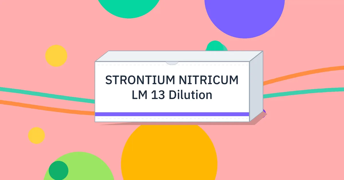 Symbolbild: Packung mit der Aufschrift STRONTIUM NITRICUM LM 13 Dilution (PZN 13204425) – Verfügbarkeit und Bezug in Apotheken in Frankfurt am Main