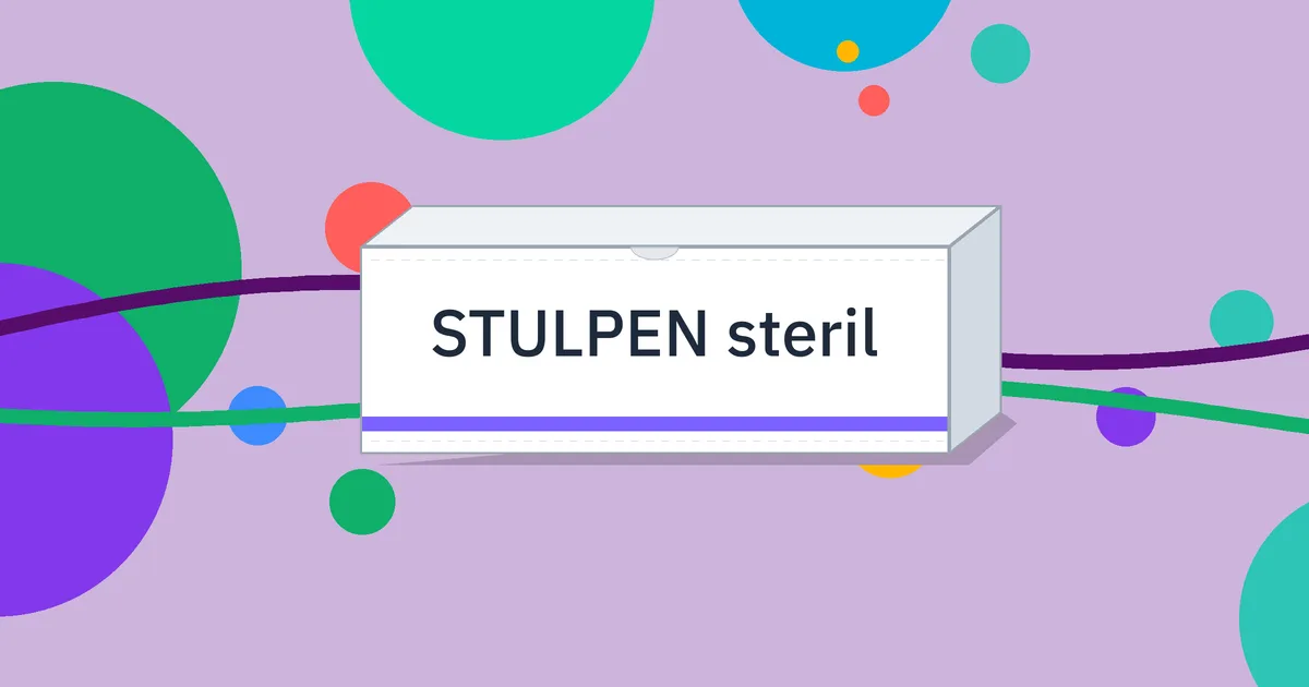 Symbolbild: Packung mit der Aufschrift STULPEN steril (PZN 08848505) – Verfügbarkeit und Bezug in Apotheken in Frankfurt am Main