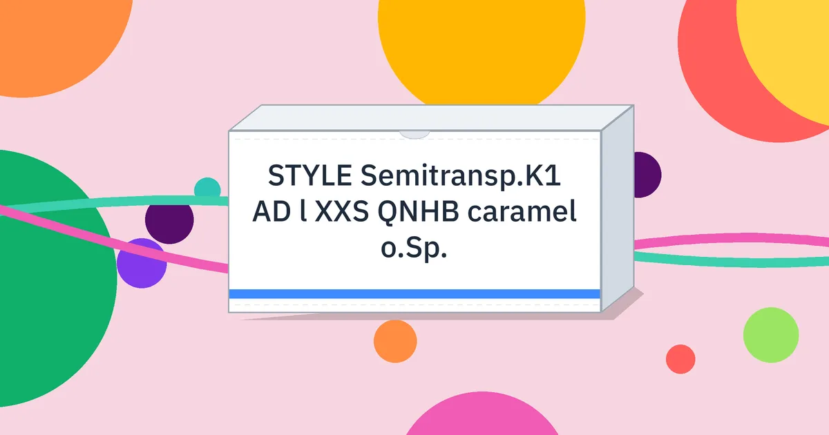 Symbolbild: Packung mit der Aufschrift STYLE Semitransp.K1 AD l XXS QNHB caramel o.Sp. (PZN 18869282) – Verfügbarkeit und Bezug in Apotheken in Frankfurt am Main
