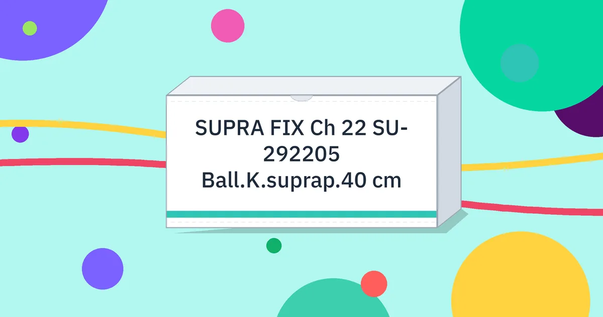Symbolbild: Packung mit der Aufschrift SUPRA FIX Ch 22 SU-292205 Ball.K.suprap.40 cm (PZN 00445676) – Verfügbarkeit und Bezug in Apotheken in Frankfurt am Main