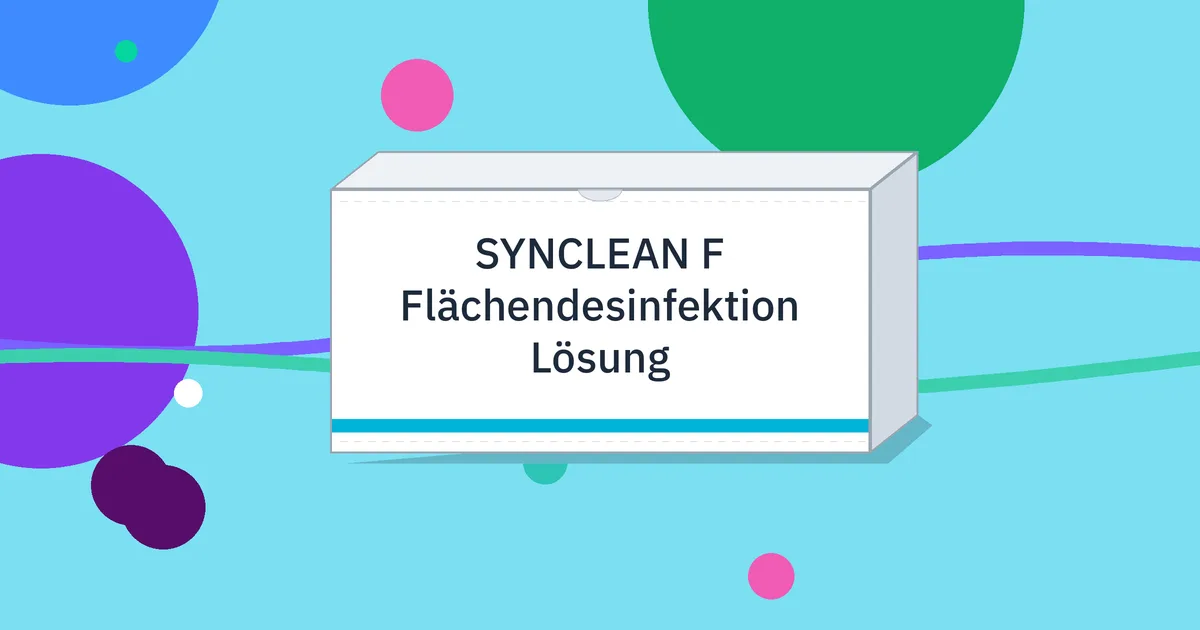 Symbolbild: Packung mit der Aufschrift SYNCLEAN F Flächendesinfektion Lösung (PZN 16758638) – Verfügbarkeit und Bezug in Apotheken in Frankfurt am Main