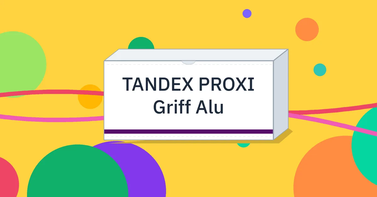 Symbolbild: Packung mit der Aufschrift TANDEX PROXI Griff Alu (PZN 02924317) – Verfügbarkeit und Bezug in Apotheken in Frankfurt am Main
