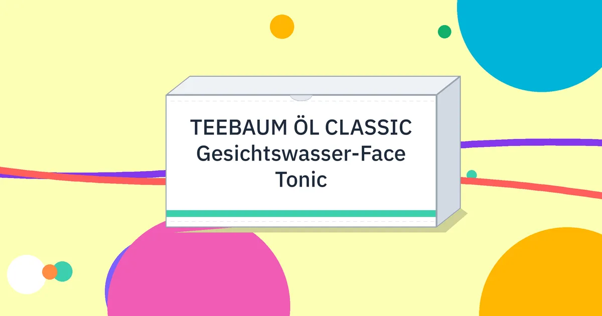 Symbolbild: Packung mit der Aufschrift TEEBAUM ÖL CLASSIC Gesichtswasser-Face Tonic (PZN 18854777) – Verfügbarkeit und Bezug in Apotheken in Frankfurt am Main