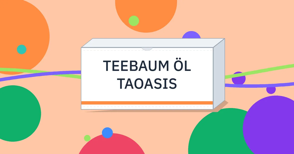 Symbolbild: Packung mit der Aufschrift TEEBAUM ÖL TAOASIS (PZN 06886192) – Verfügbarkeit und Bezug in Apotheken in Frankfurt am Main