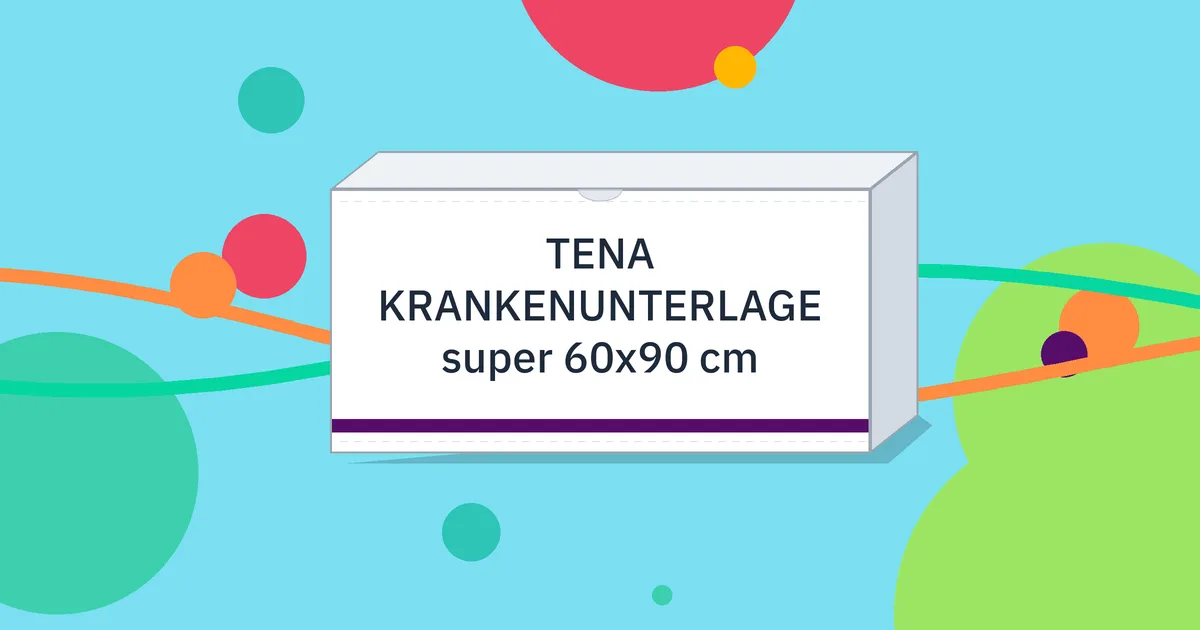 Symbolbild: Packung mit der Aufschrift TENA KRANKENUNTERLAGE super 60x90 cm (PZN 05398289) – Verfügbarkeit und Bezug in Apotheken in Frankfurt am Main