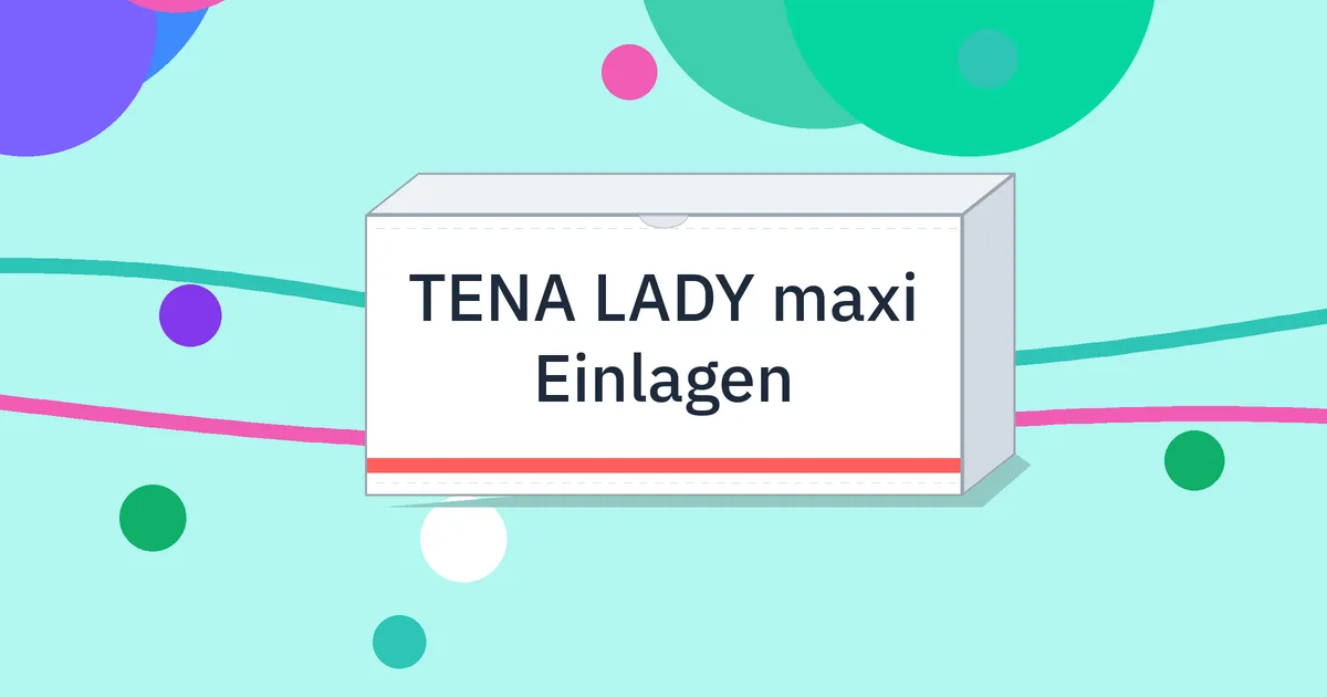 Symbolbild: Packung mit der Aufschrift TENA LADY maxi Einlagen (PZN 06081175) – Verfügbarkeit und Bezug in Apotheken in Frankfurt am Main