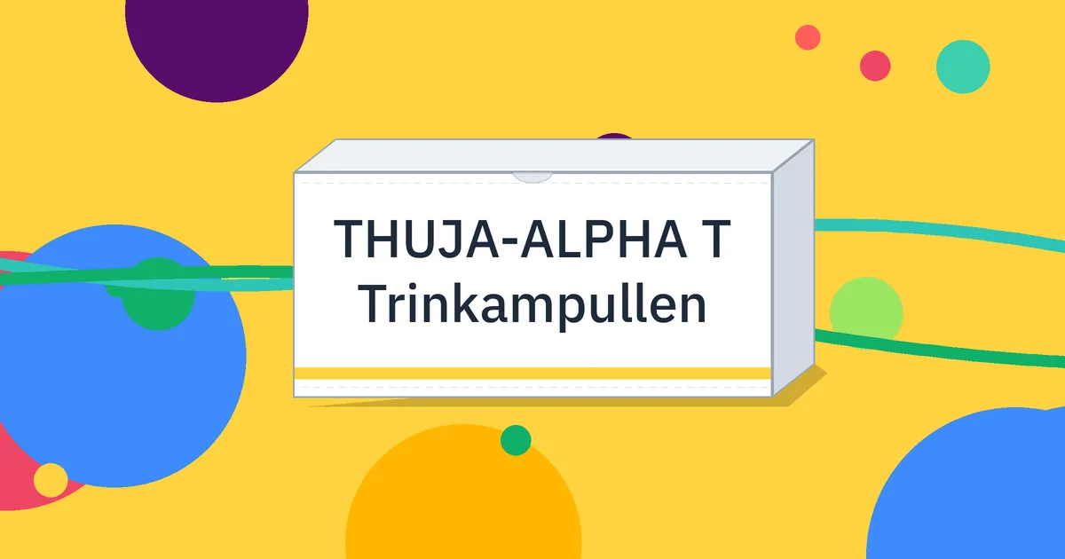 Symbolbild: Packung mit der Aufschrift THUJA-ALPHA T Trinkampullen (PZN 10222291) – Verfügbarkeit und Bezug in Apotheken in Frankfurt am Main