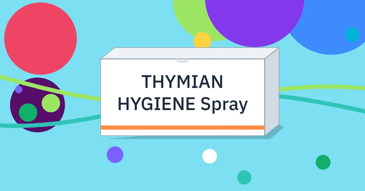 Symbolbild: Packung mit der Aufschrift THYMIAN HYGIENE Spray (PZN 16758816) – Verfügbarkeit und Bezug in Apotheken in Frankfurt am Main