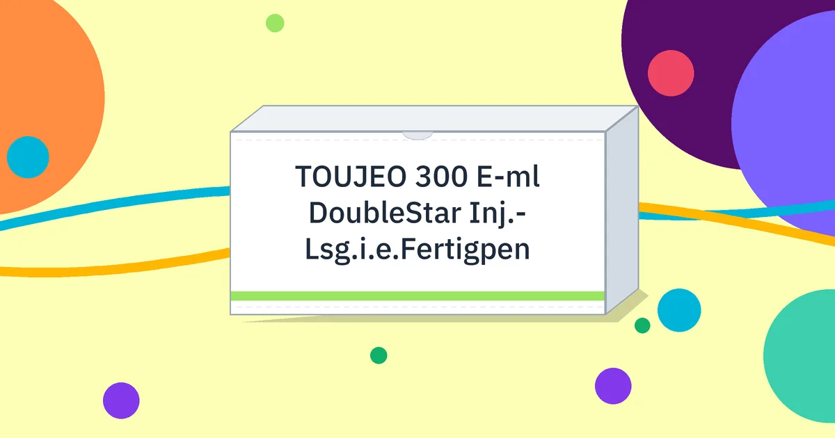 Symbolbild: Packung mit der Aufschrift TOUJEO 300 E-ml DoubleStar Inj.-Lsg.i.e.Fertigpen (PZN 16512713) – Verfügbarkeit und Bezug in Apotheken in Frankfurt am Main