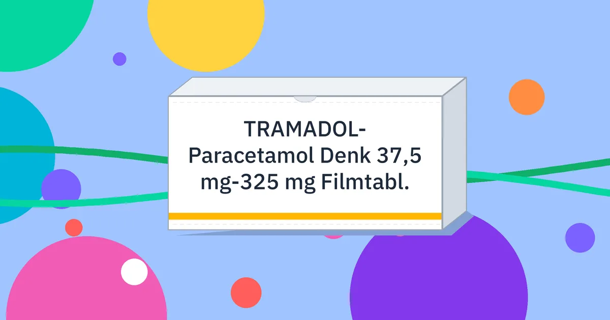 Symbolbild: Packung mit der Aufschrift TRAMADOL-Paracetamol Denk 37,5 mg-325 mg Filmtabl. (PZN 11361020) – Verfügbarkeit und Bezug in Apotheken in Frankfurt am Main