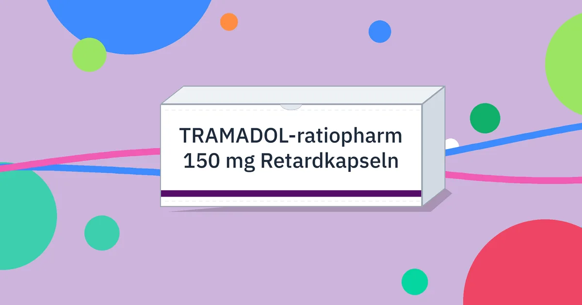 Symbolbild: Packung mit der Aufschrift TRAMADOL-ratiopharm 150 mg Retardkapseln (PZN 03931845) – Verfügbarkeit und Bezug in Apotheken in Frankfurt am Main
