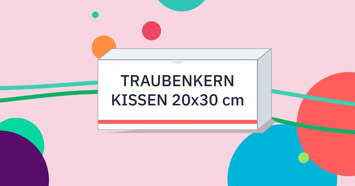 Symbolbild: Packung mit der Aufschrift TRAUBENKERN KISSEN 20x30 cm (PZN 09242756) – Verfügbarkeit und Bezug in Apotheken in Frankfurt am Main