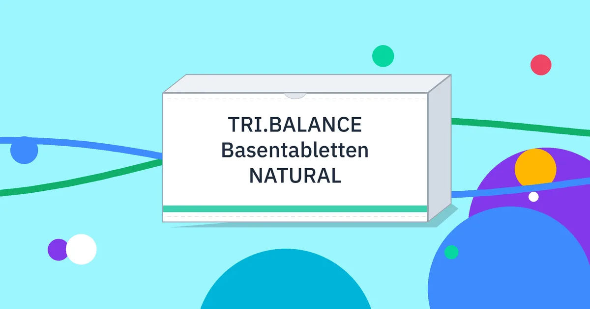 Symbolbild: Packung mit der Aufschrift TRI.BALANCE Basentabletten NATURAL (PZN 17161167) – Verfügbarkeit und Bezug in Apotheken in Frankfurt am Main