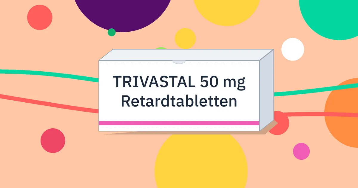 Symbolbild: Packung mit der Aufschrift TRIVASTAL 50 mg Retardtabletten (PZN 11088340) – Verfügbarkeit und Bezug in Apotheken in Frankfurt am Main