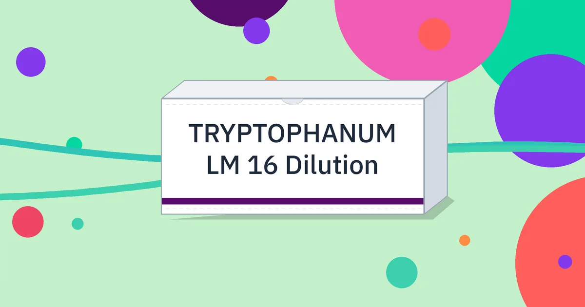 Symbolbild: Packung mit der Aufschrift TRYPTOPHANUM LM 16 Dilution (PZN 13253524) – Verfügbarkeit und Bezug in Apotheken in Frankfurt am Main