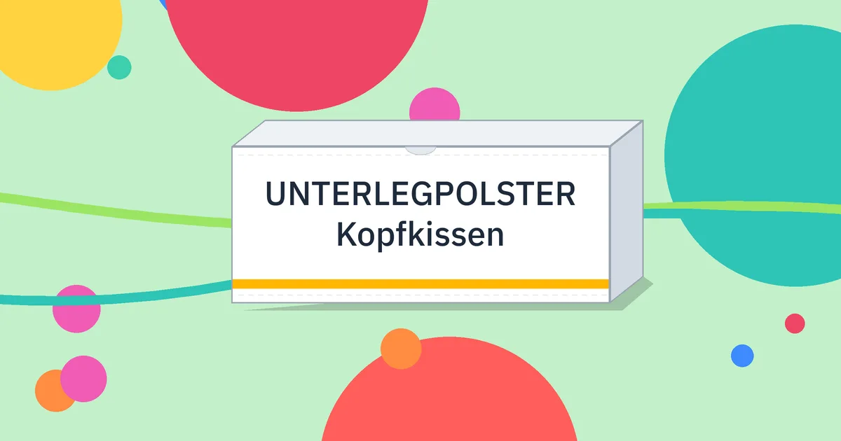 Symbolbild: Packung mit der Aufschrift UNTERLEGPOLSTER Kopfkissen (PZN 02445255) – Verfügbarkeit und Bezug in Apotheken in Frankfurt am Main